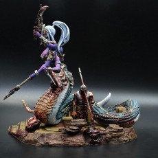 3D Printable Marilith with Diorama by 3DArtGuy