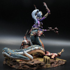 3D Printable Marilith with Diorama by 3DArtGuy