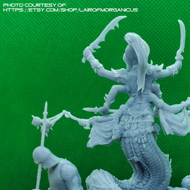 3D Printable Marilith with Diorama by 3DArtGuy