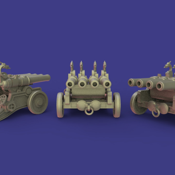 3D Printable dwarf organ gun by LegionMiniatures