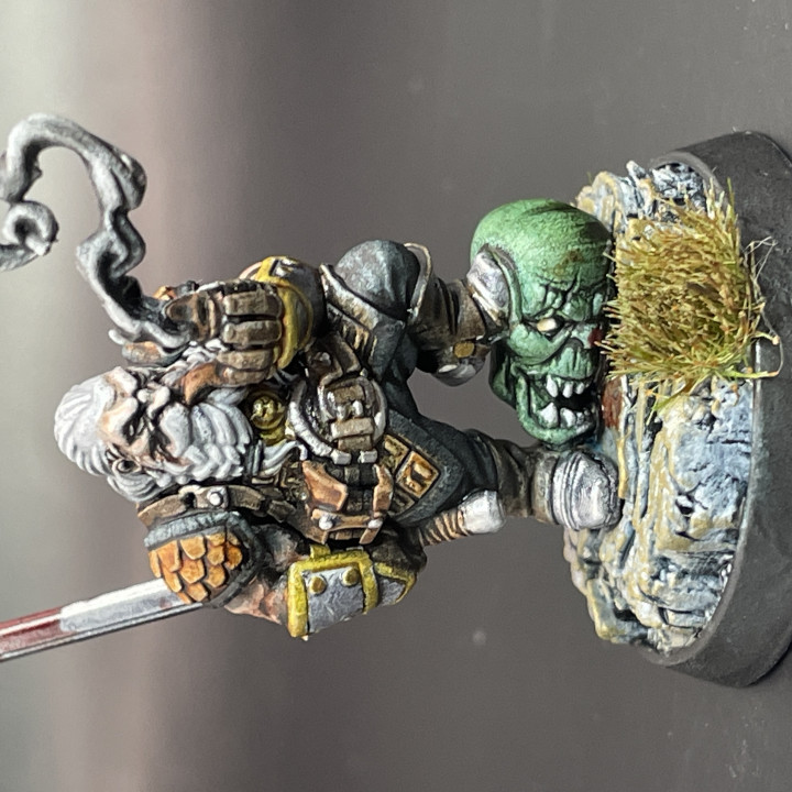3D Print of Garaldir - Dwarf Witcher - 32mm - DnD - by WizardAndRogue