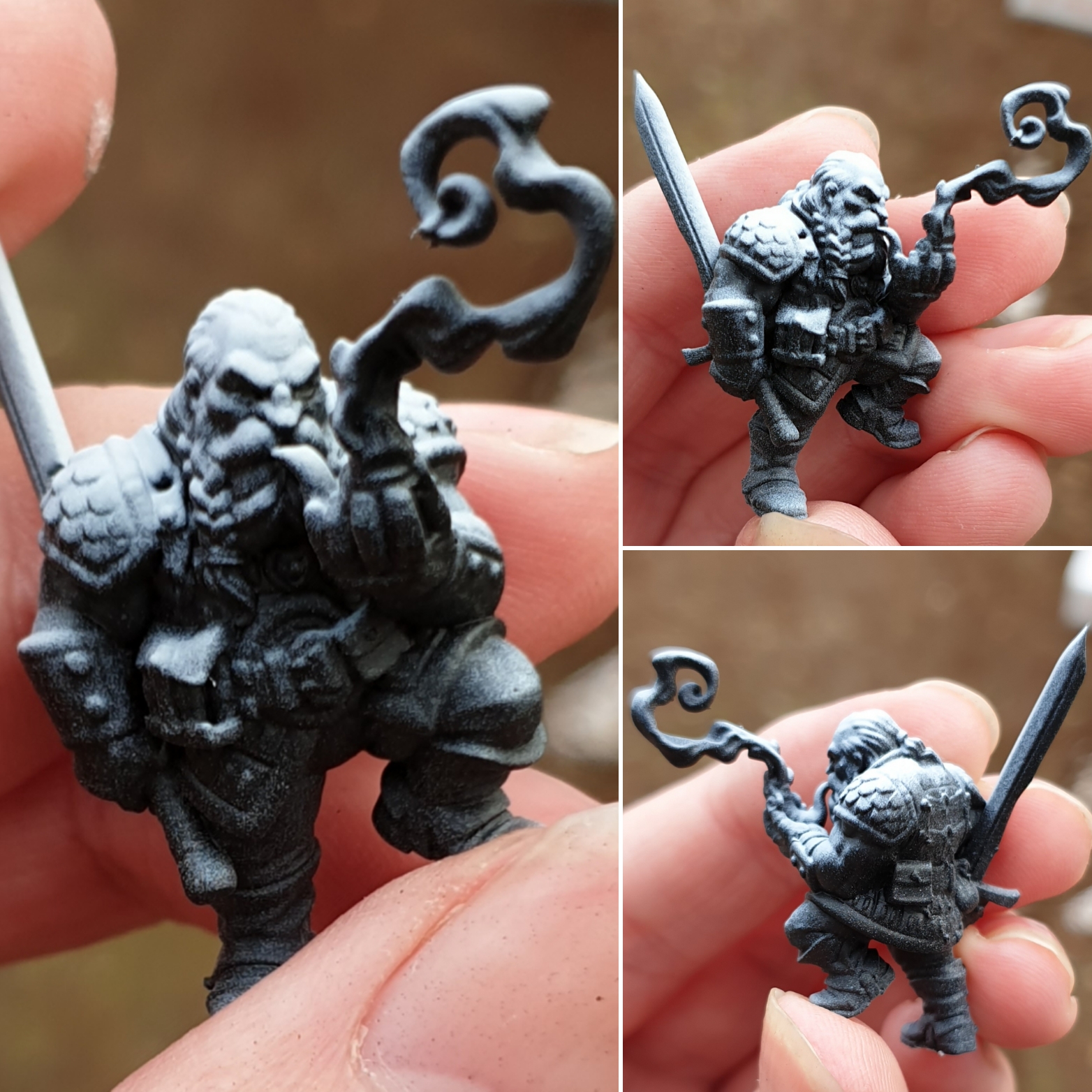 3D Print of Garaldir - Dwarf Witcher - 32mm - DnD - by Lilmouse