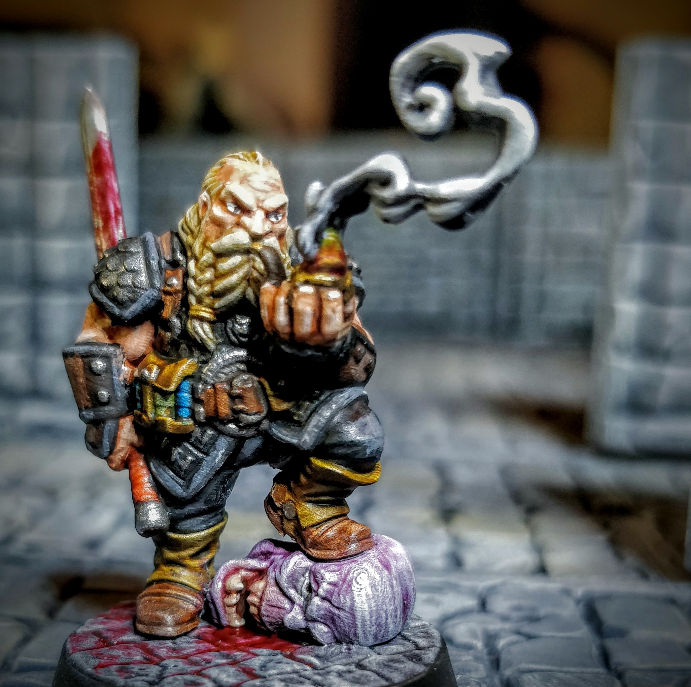 3D Print of Garaldir - Dwarf Witcher - 32mm - DnD - by ollihalikka