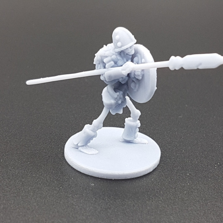 3D Printable Skeleton Army - Warrior / Fighter / Soldier with Spear ...
