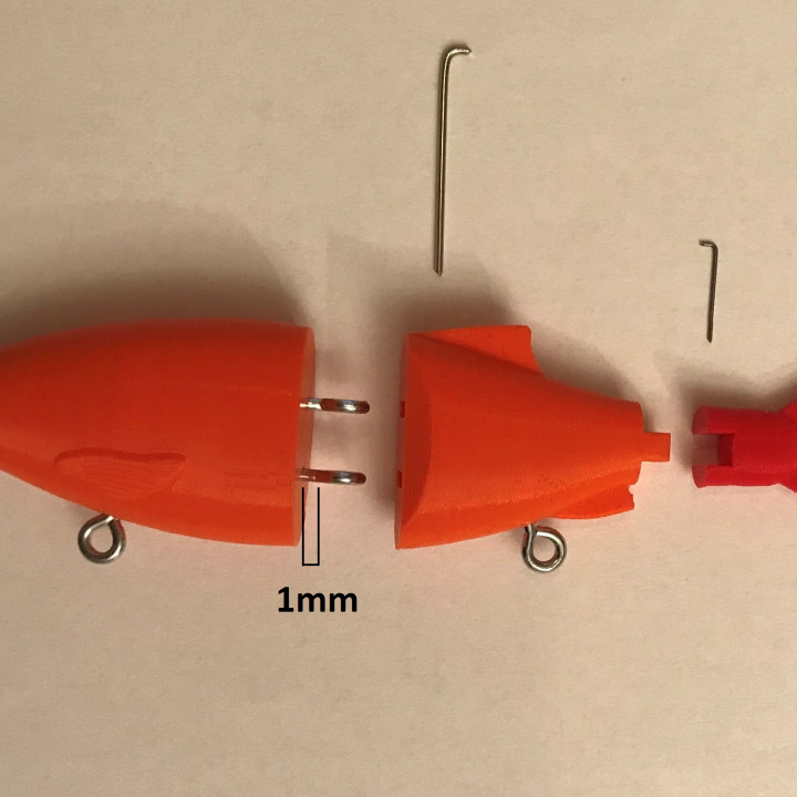3D Printable Swimbait fishing Lure 12.5cm (easy print and build) by ...