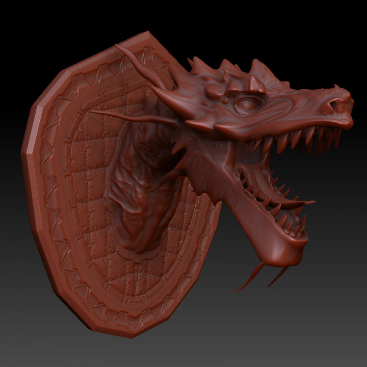 3D Printable Dragon head hunting trophies. Fast Dragon by Ill
