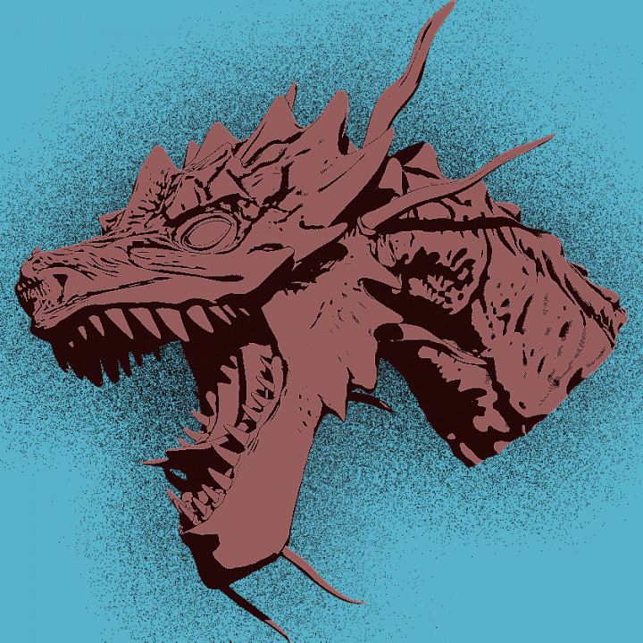 3D Printable Dragon head hunting trophies. Fast Dragon by Ill