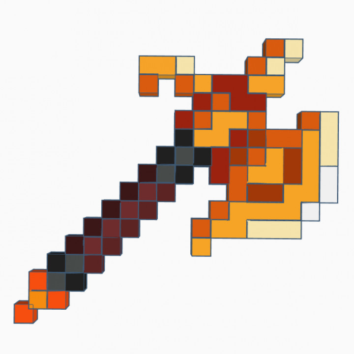 3D Printable Minecraft Dungeons - Firebrand by Piotr Klimas