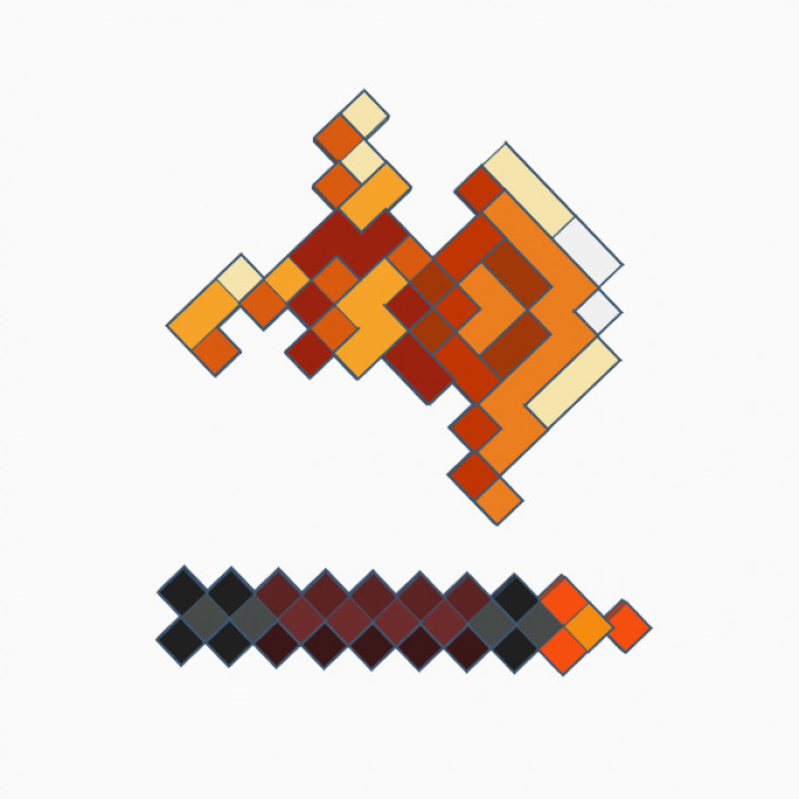 3D Printable Minecraft Dungeons - Firebrand by Piotr Klimas