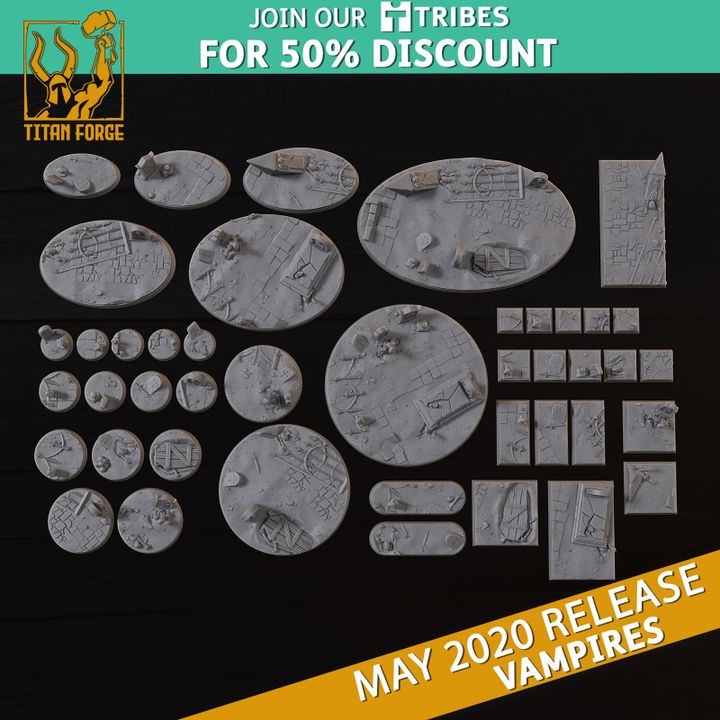 3D Printable Bases - Vampires - Titan Forge Miniatures May 2020 by ...