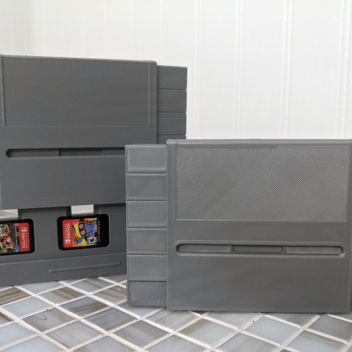3D Printable SNES Switch Cartridge Case by Flying Purple Cow