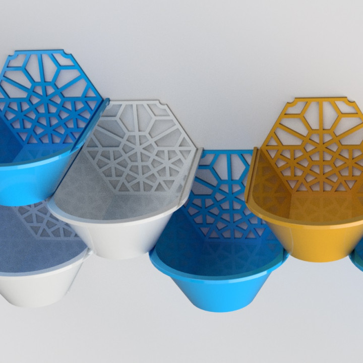 3D Printable stackable hex drawer by imakina