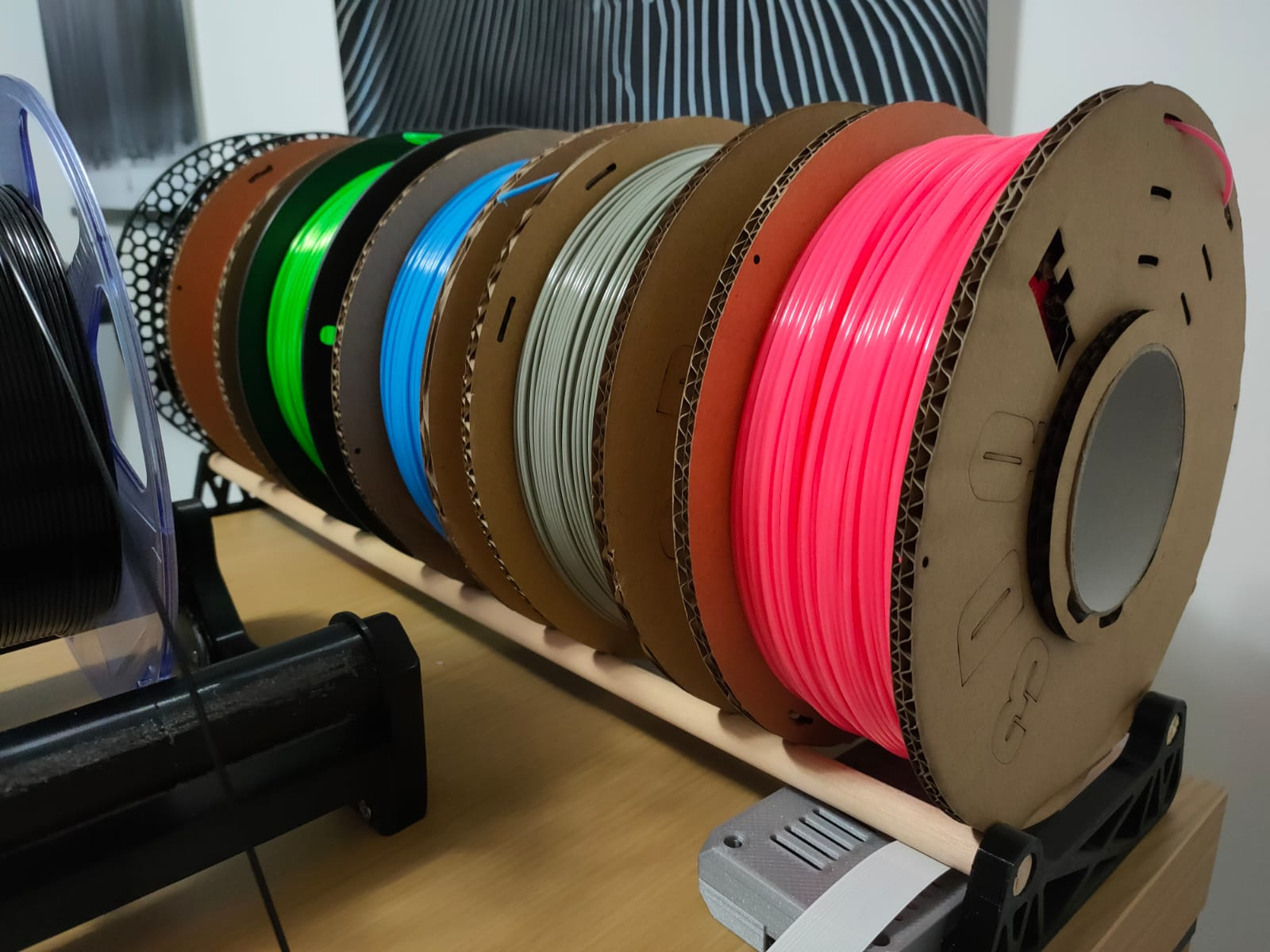 3D Printable filament spool stand by MrPostrip