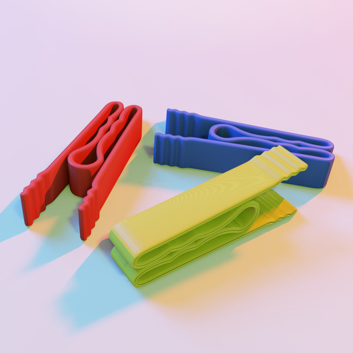 3D Printable Springless clothespin by Battita Revoredo