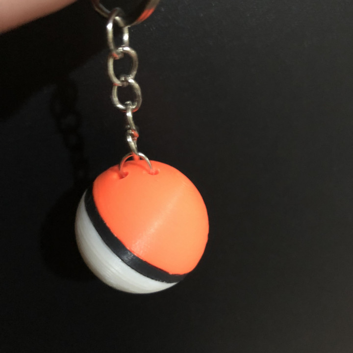 3D Printable Pokeball Keychain Multicolor by Hégon Noernberg Naves