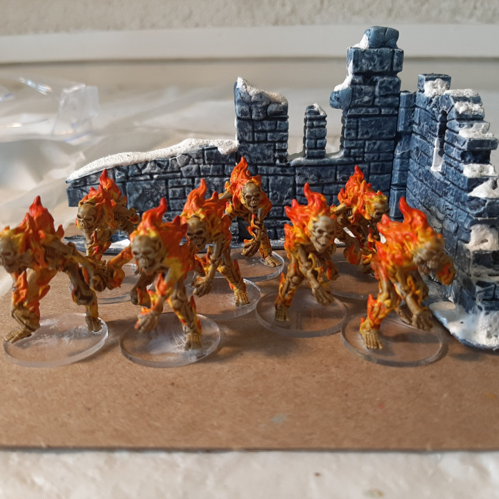 3D Print of Flaming Skeleton by RavenousPuma