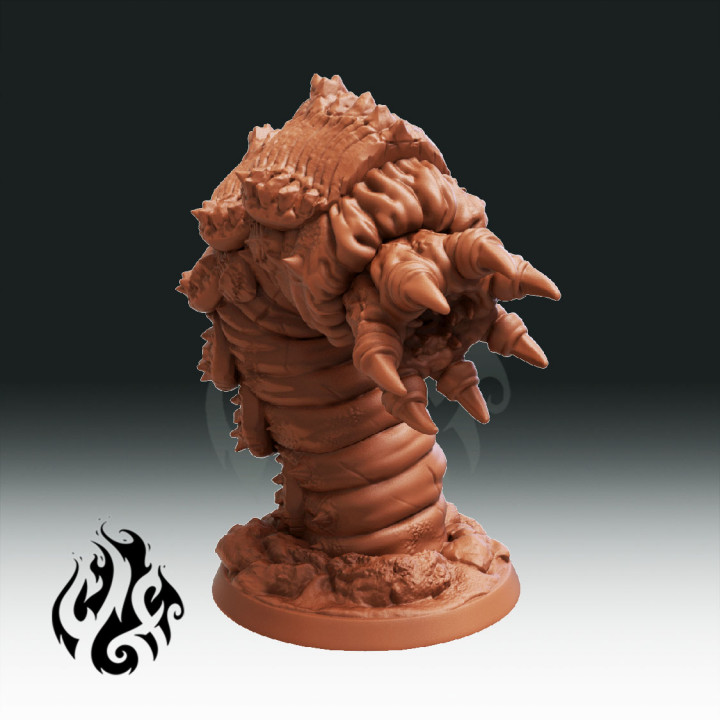3D Printable Giant Worm by Crippled God Foundry