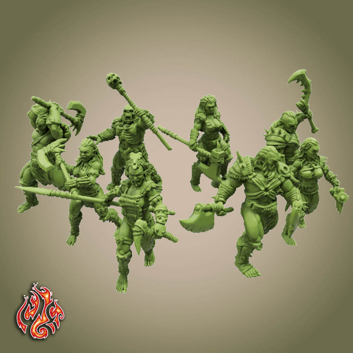 3D Printable Savage Orc Pack Collection by Crippled God Foundry