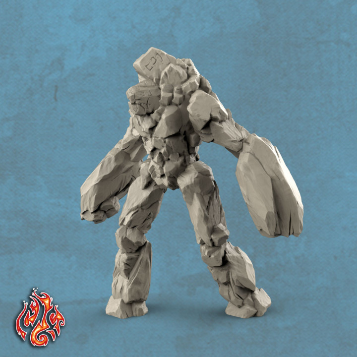 3D Printable Rock Golem by Crippled God Foundry