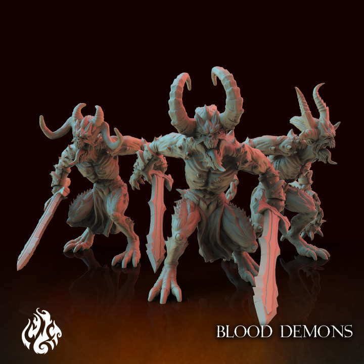 3D Printable Blood Demons by Crippled God Foundry