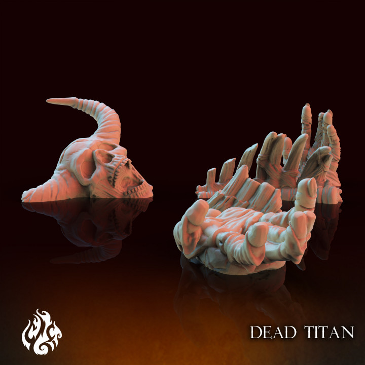 3D Printable Dead Demon Titan Remains by Crippled God Foundry