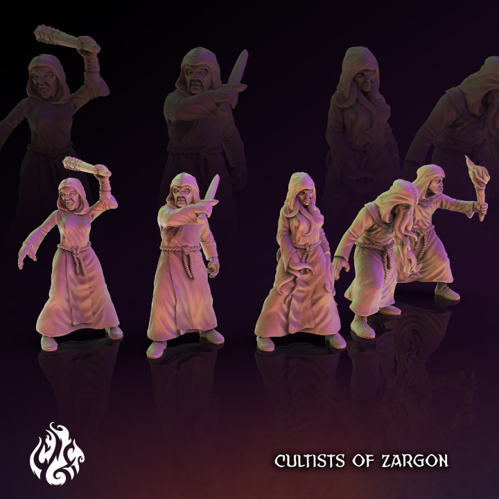 3D Printable Cultists of Zargon by Crippled God Foundry