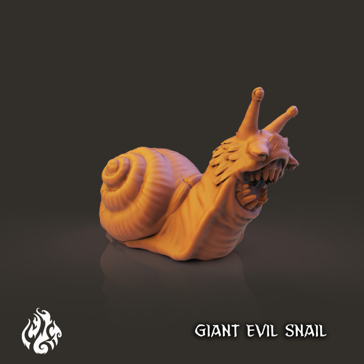 3D Printable Giant Evil Snail by Crippled God Foundry