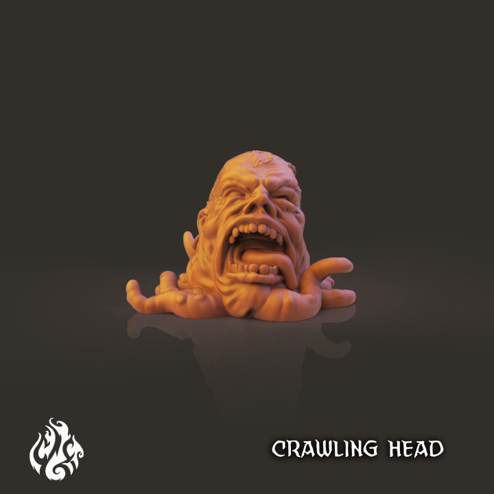3D Printable Crawling Head by Crippled God Foundry