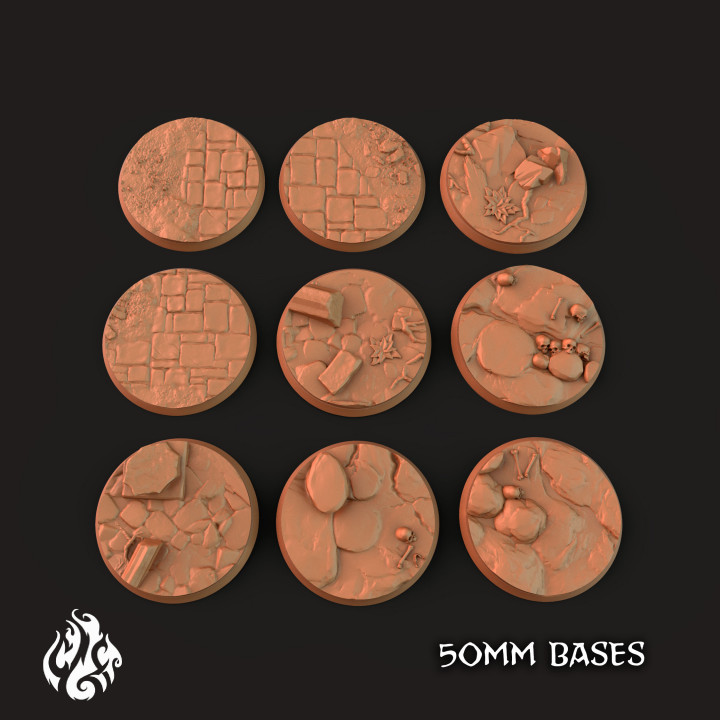 3D Printable Bases Pack (25-60mm) by Crippled God Foundry