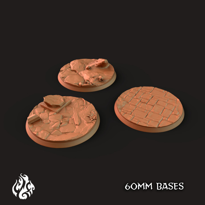 3D Printable Bases Pack (25-60mm) by Crippled God Foundry