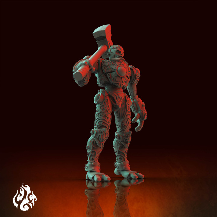 3D Printable Talos, Warforged Fighter by Crippled God Foundry