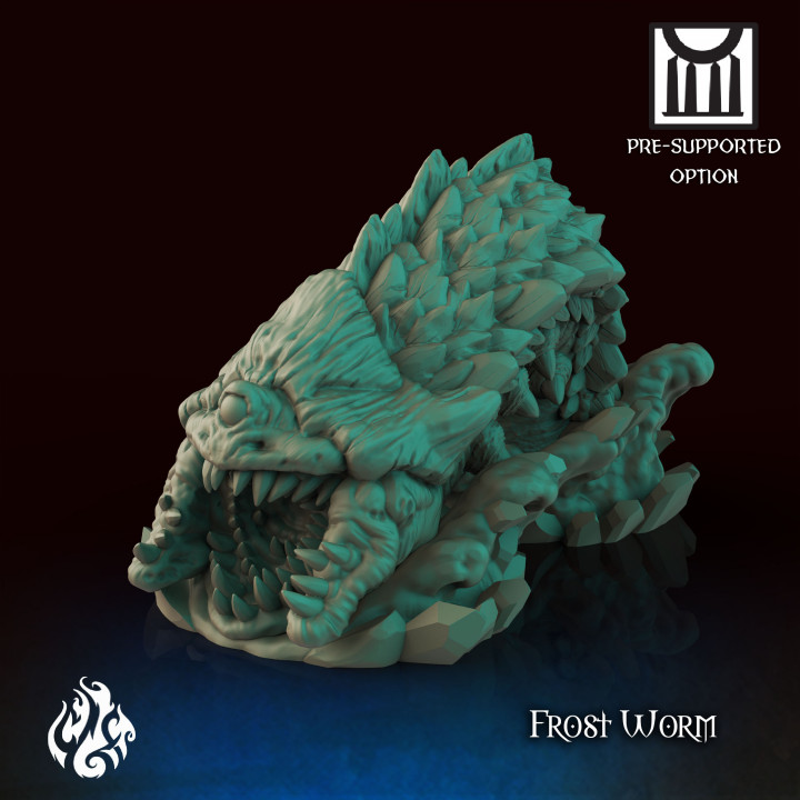 3D Printable Frost Worm by Crippled God Foundry