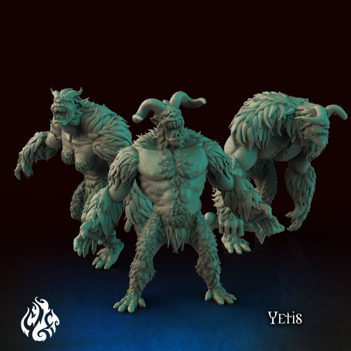 3D Printable Yetis by Crippled God Foundry
