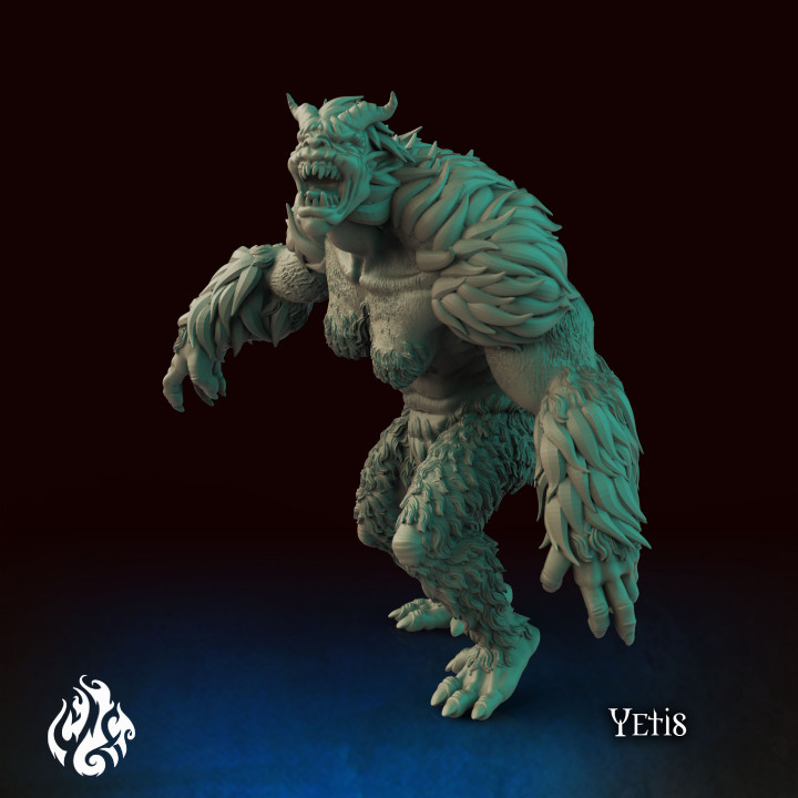 3D Printable Yetis by Crippled God Foundry