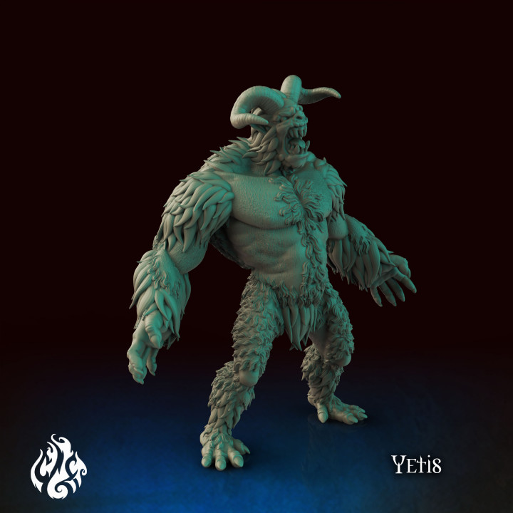3D Printable Yetis by Crippled God Foundry