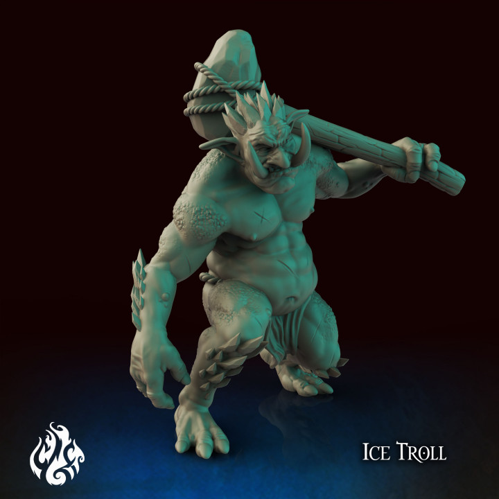 3D Printable Ice Troll by Crippled God Foundry