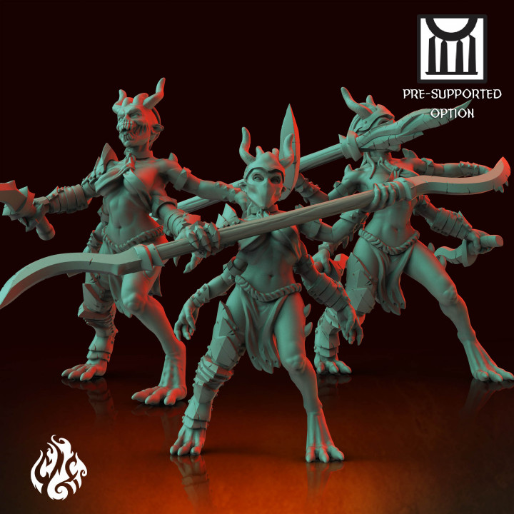 3D Printable Hell Amazons by Crippled God Foundry