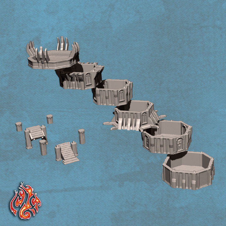 3D Printable Wizard's Tower by Crippled God Foundry