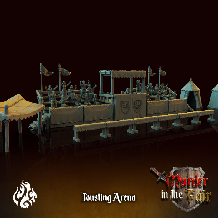 3D Printable Jousting Arena - FDM & Resin Supported by Crippled God Foundry