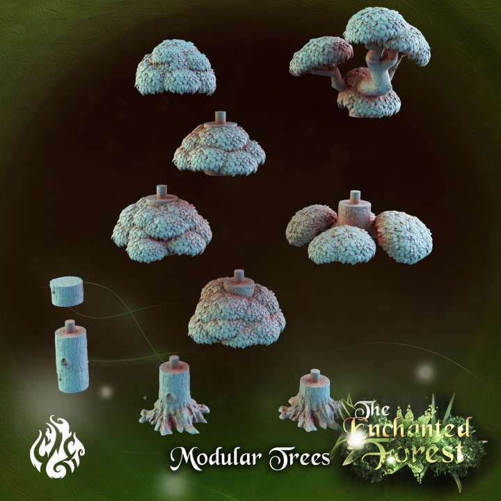 3D Printable Modular Trees by Crippled God Foundry