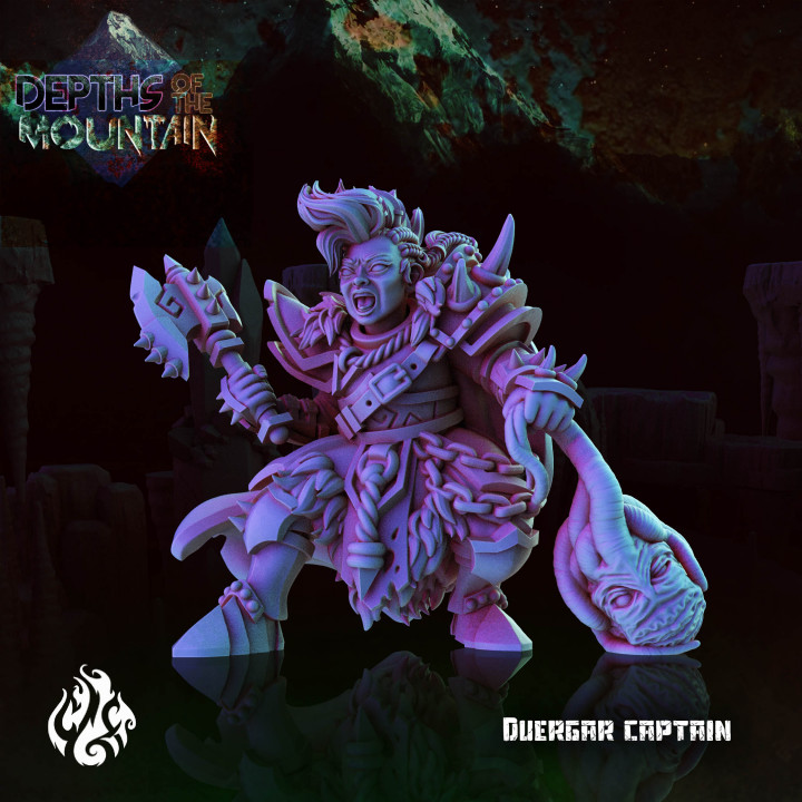 3D Printable Duergar Captain by Crippled God Foundry