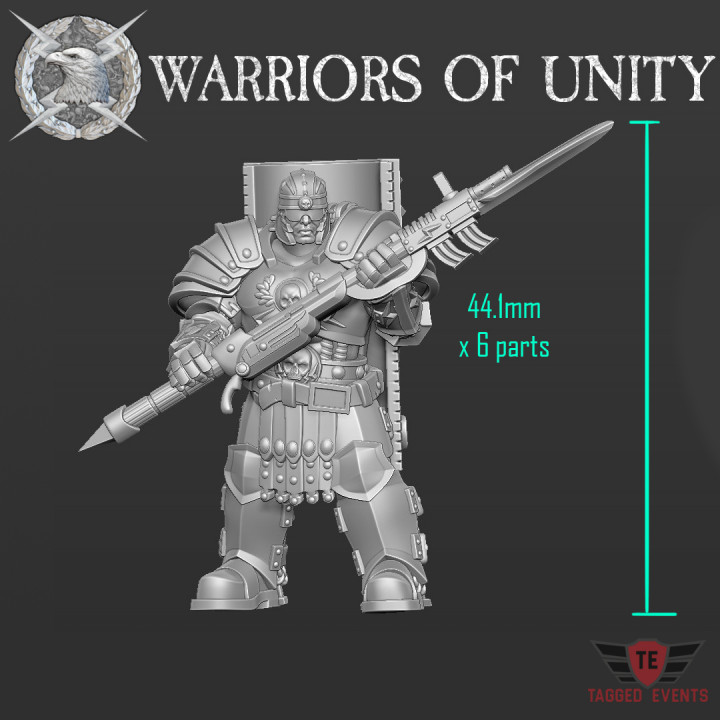 3D Printable Warriors of Unity - Triarius Veteran Cohort by Tagged Events