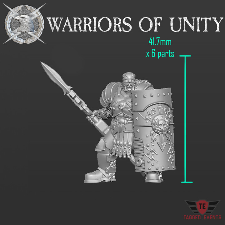 3D Printable Warriors of Unity - Triarius Veteran Cohort by Tagged Events