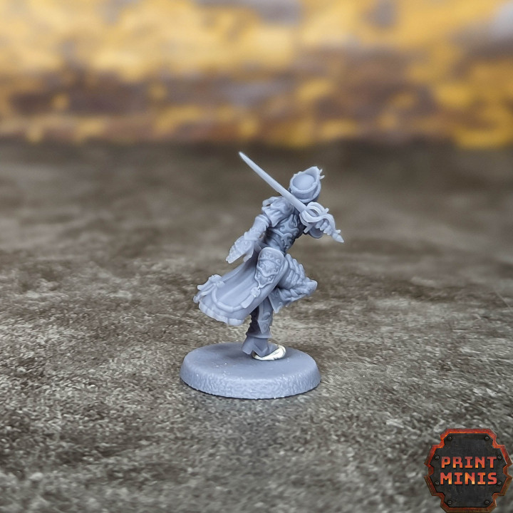 3D Printable Noble Bodyguard - House Arvesti by Print Minis