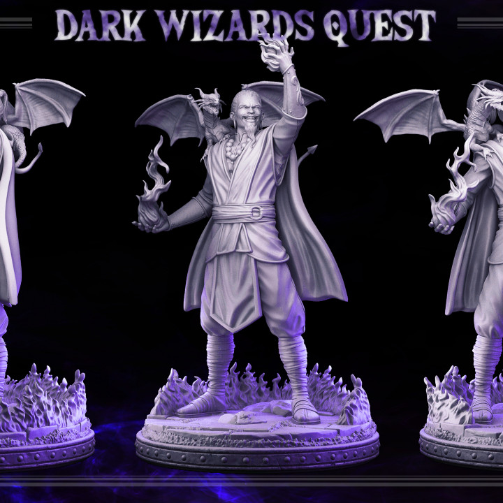 3D Printable Fire Mage - Drago Zhurong - DARK WIZARDS - MASTERS OF ...