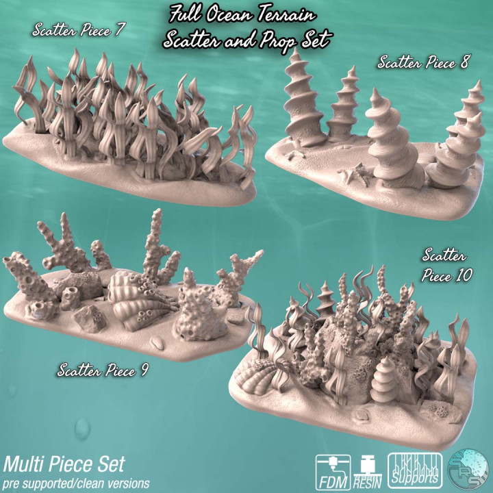 3D Printable Ocean Scatter Terrain Set by Sync Ratio Systems