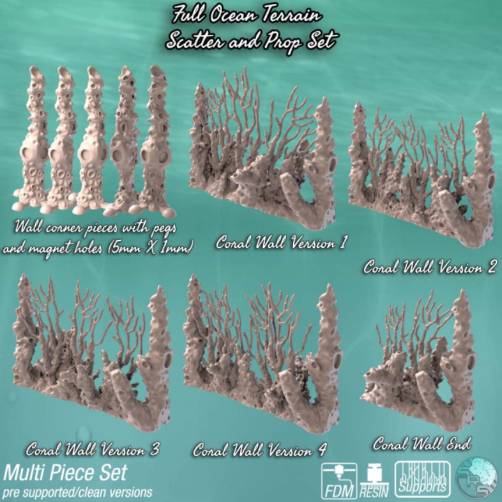3D Printable Ocean Scatter Terrain Set by Sync Ratio Systems