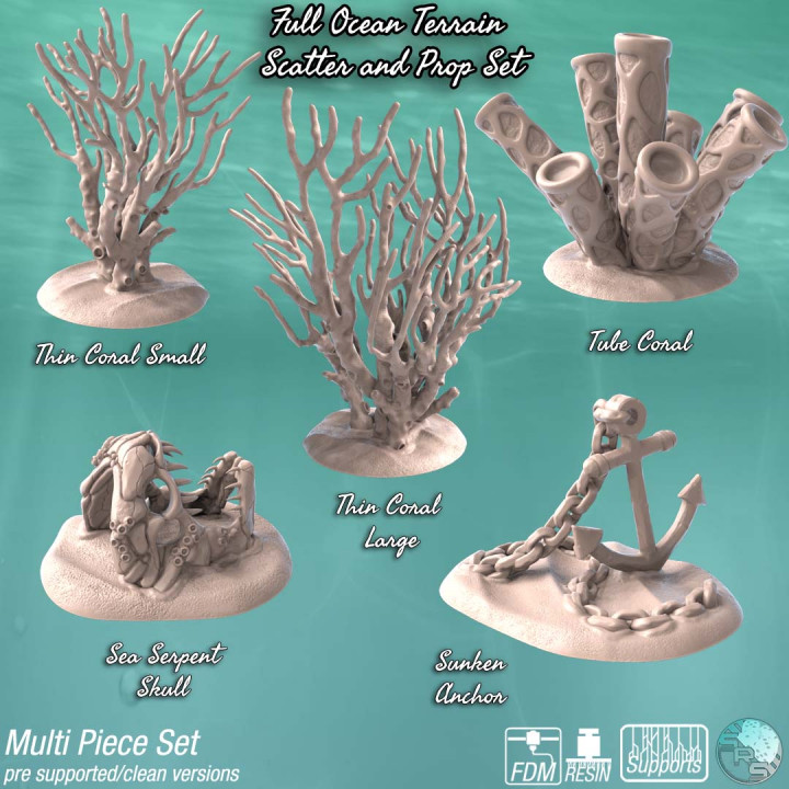 3D Printable Ocean Scatter Terrain Set by Sync Ratio Systems