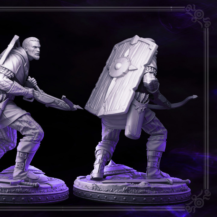 3D Printable Crossbowman/ Mercenary /Man- at- arms - Russel - DARK ...