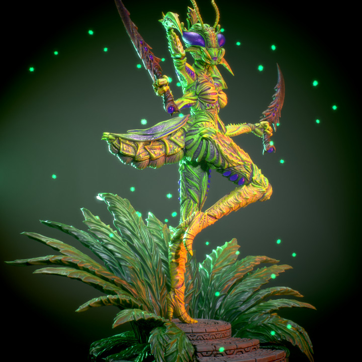 3D Printable Mantis, insectoid blade dancer 3d print figurine by Sam ...